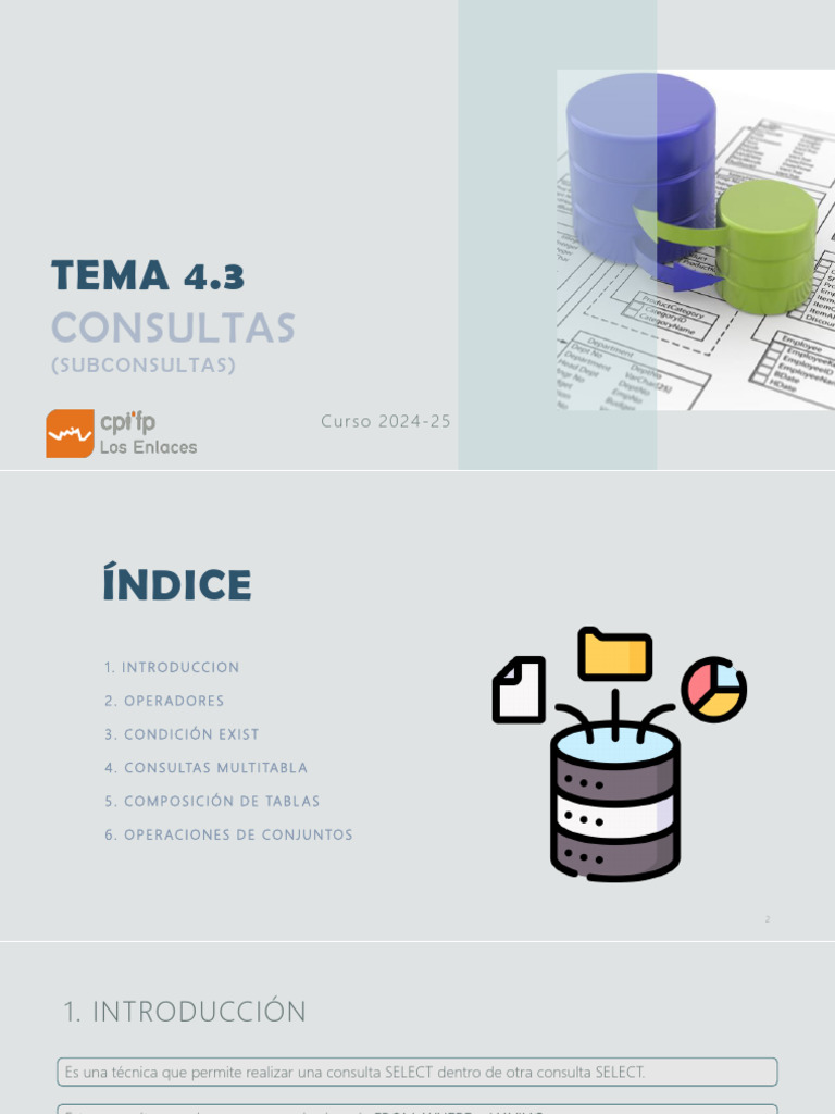 UD4.3 Subconsultas | PDF
