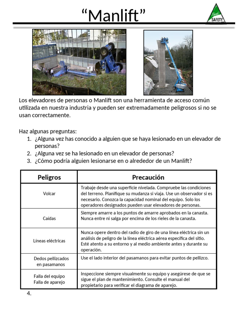 Manlift | PDF