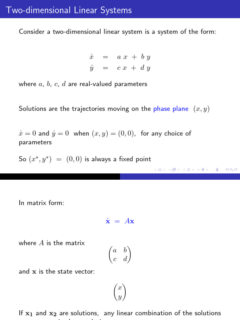 IDC402_lec19 | PDF | Eigenvalues And Eigenvectors | Stability Theory