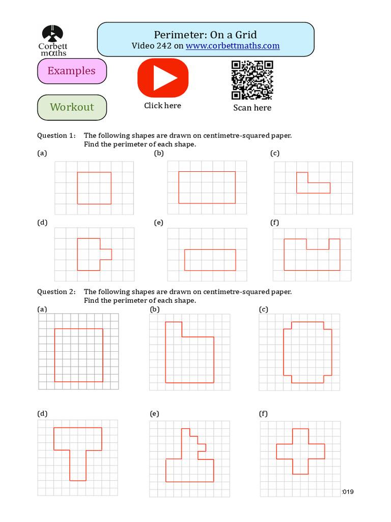 Perimeter Calculations on Grid Paper | PDF | Elementary Mathematics ...
