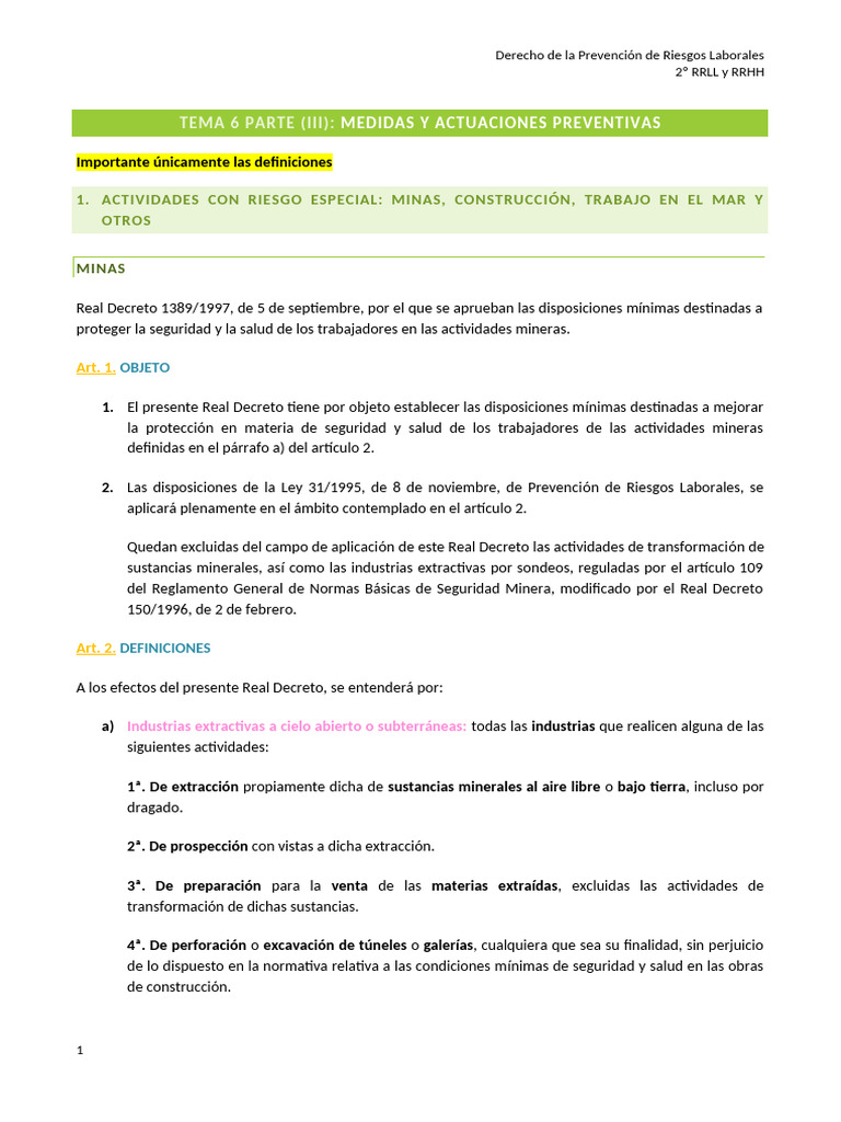 Tema 6 Parte III PRL | PDF | Derecho laboral | Outsourcing