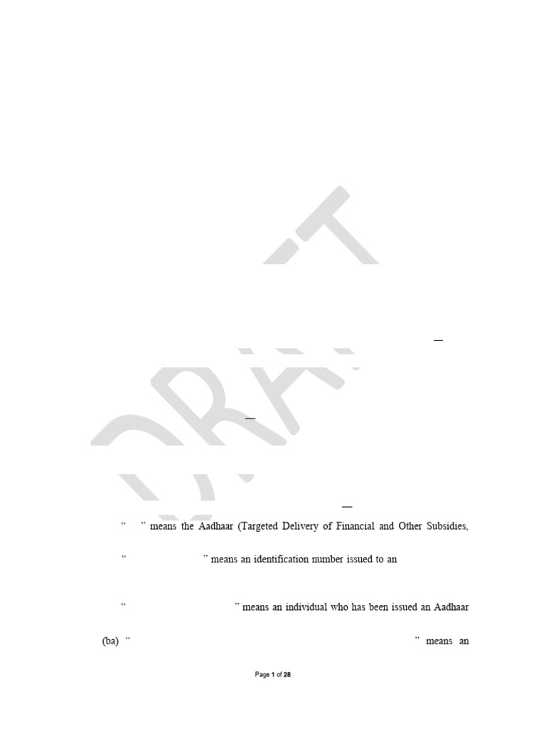Draft Aadhaar Authentication Regulations 2021 V0 3 1 Pdf Authentication Biometrics