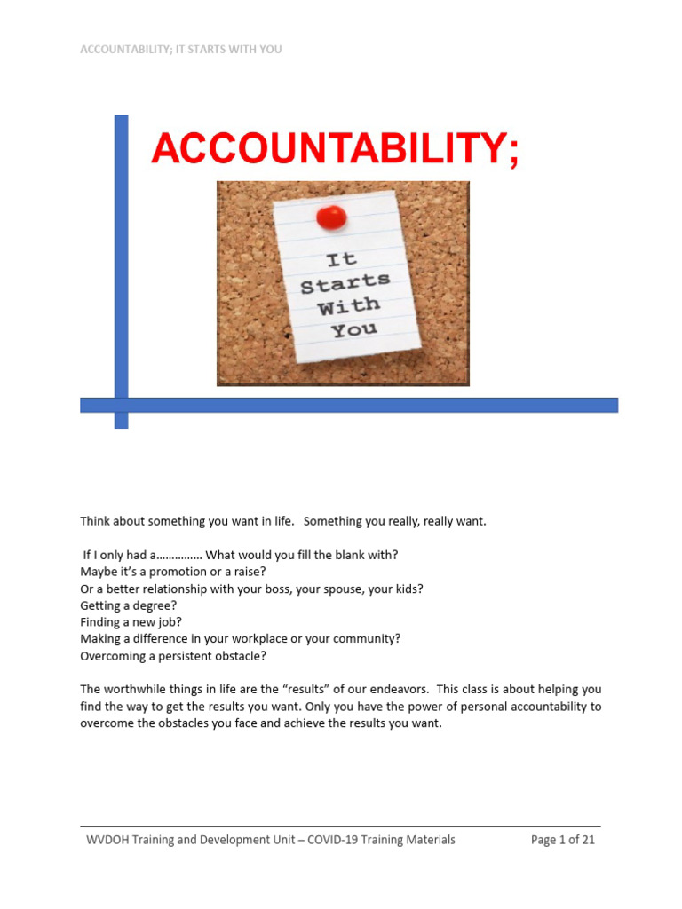 Accountability It Starts With You | PDF | Cargo | Accountability