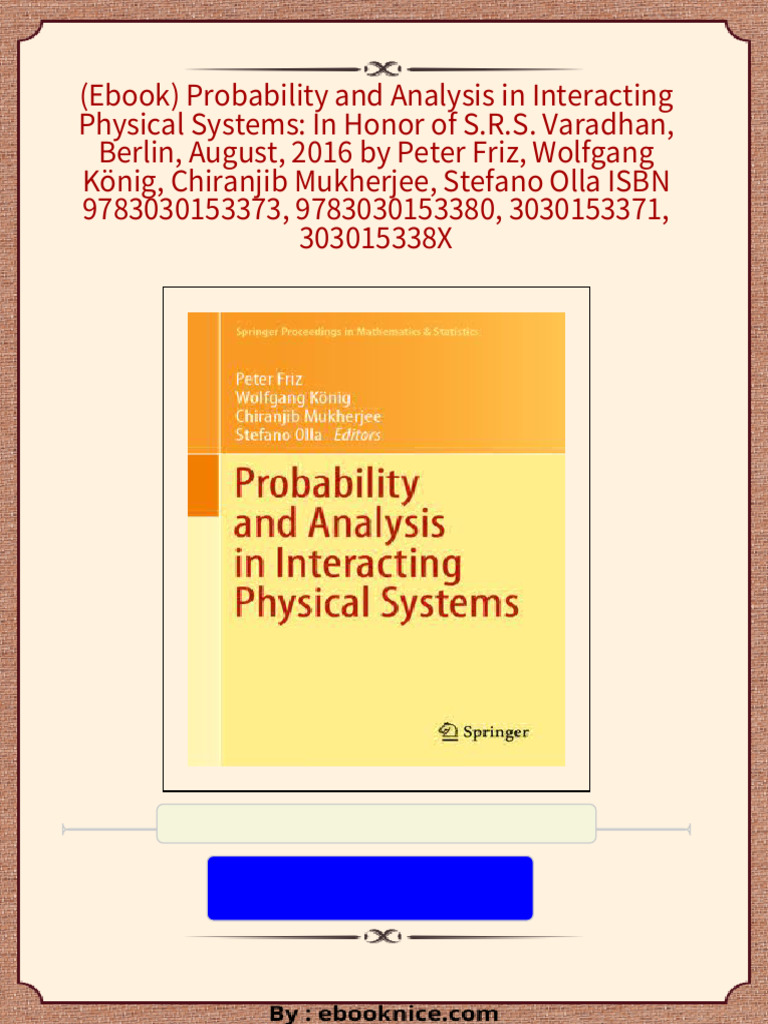 Download ebooks file (Ebook) Probability and Analysis in Interacting ... Download ebooks file (Ebook) Probability and Analysis in Interacting ...