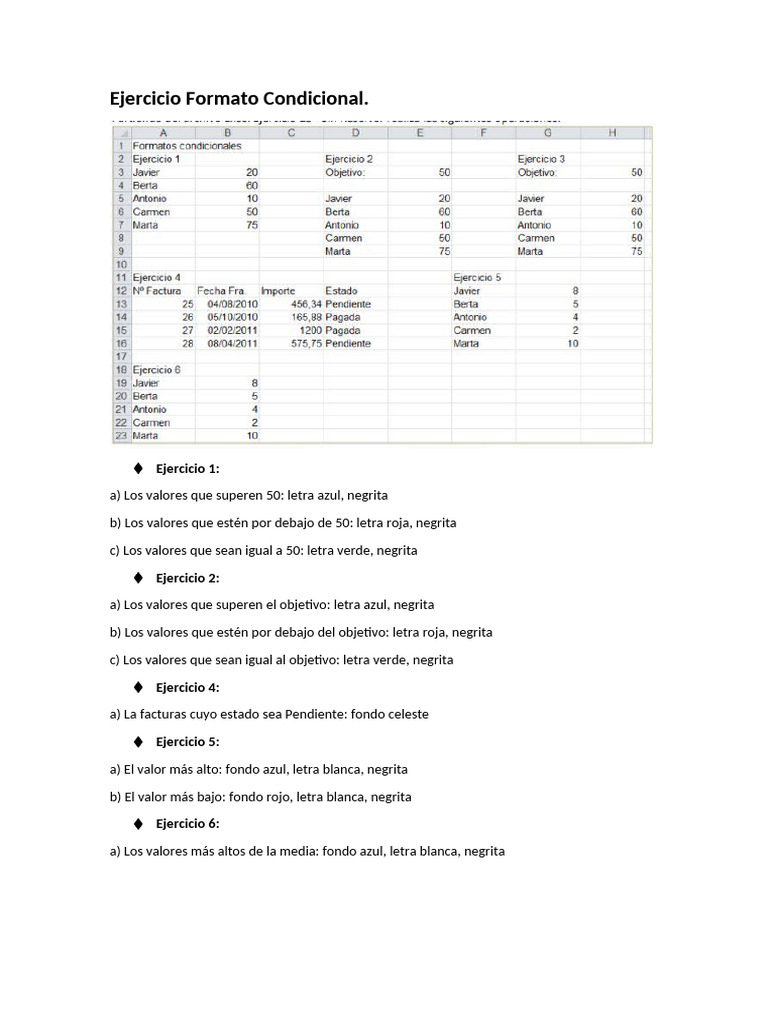 Actividad Formato Condicional | PDF