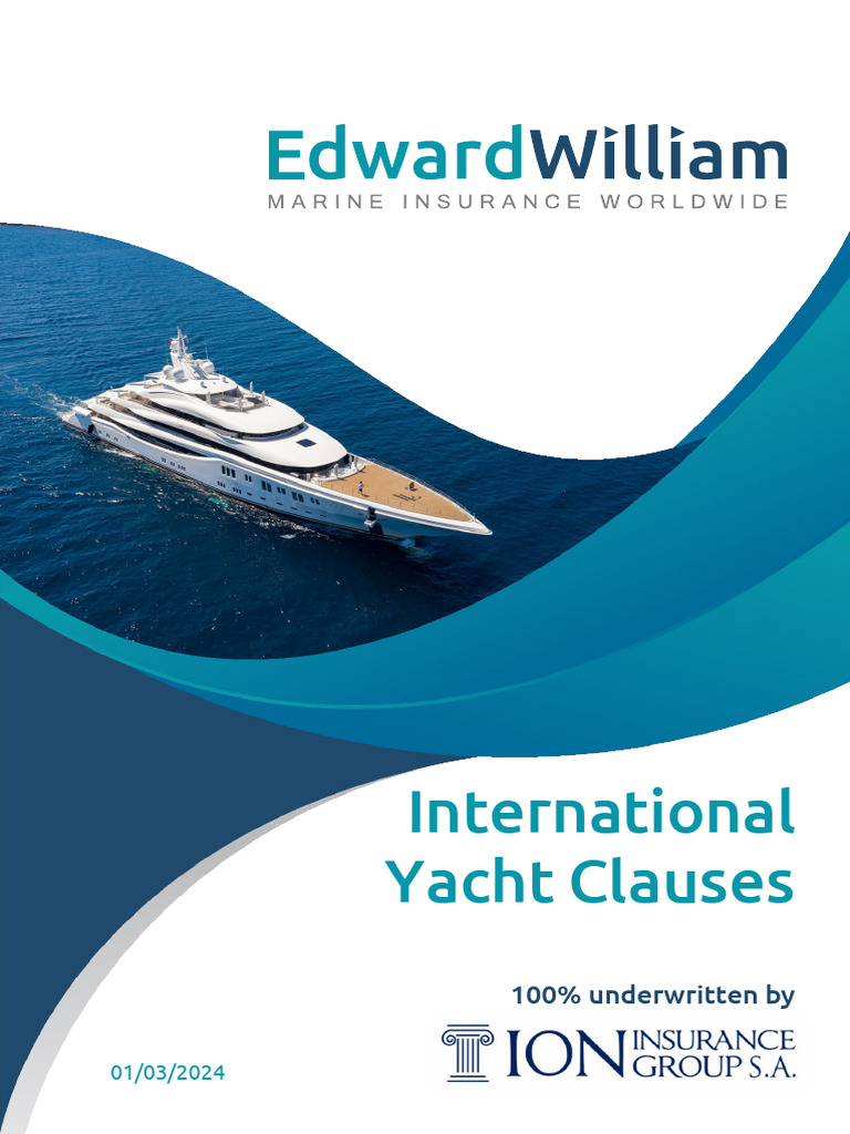 Edward William International Yacht Clauses | PDF | Insurance | Liability Insurance