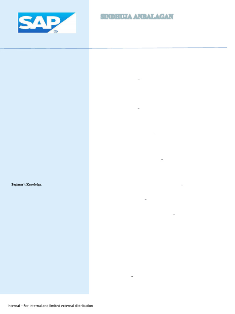 Sindhuja Anbalagan Certified SAP S4 BTP Developer and ABAP Governance Lead Freelance | PDF ...