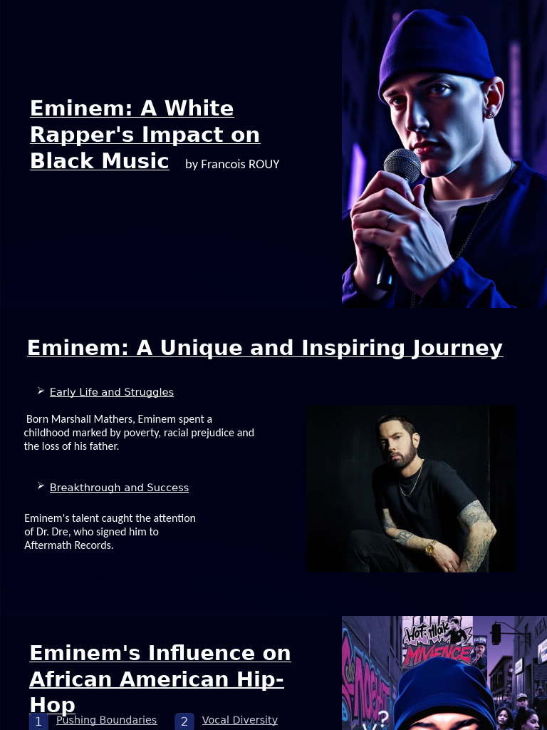 Eminem A White Rappers Impact On Black Music | PDF