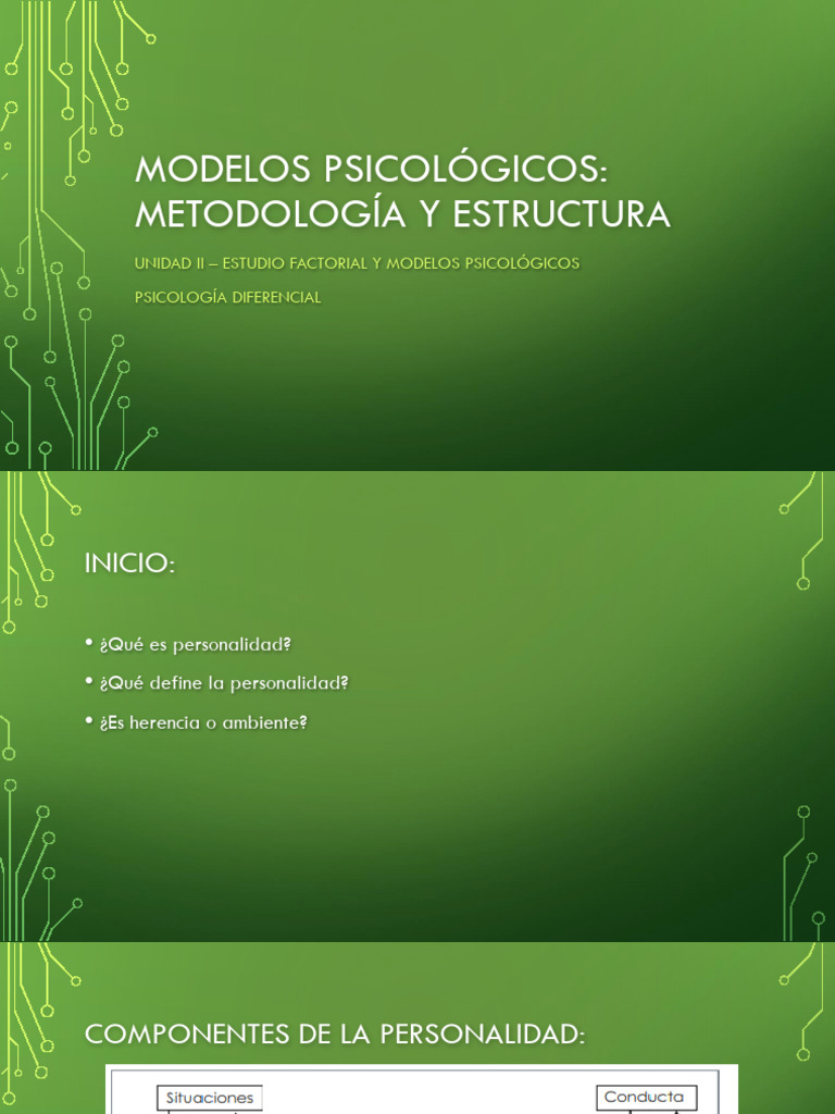 Clase 1 Modelos Psicológicos Unidad II | PDF