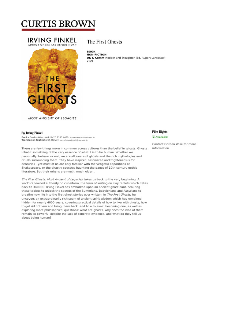 The First Ghosts | PDF