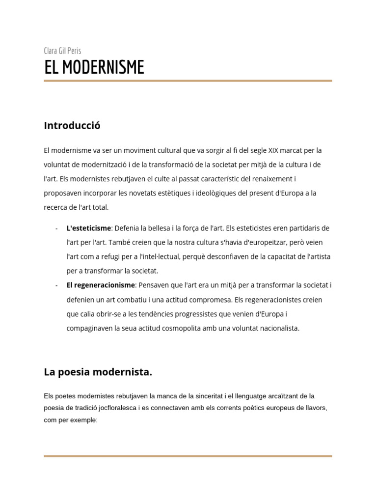 El modernisme | PDF