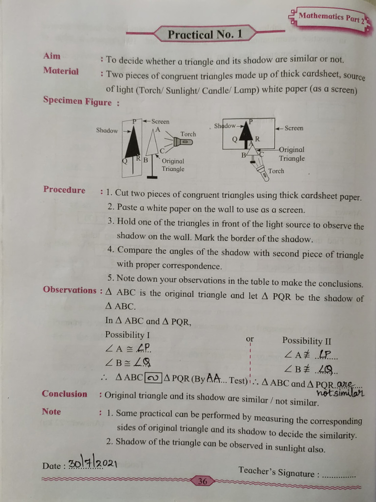 Geometry Practical 24-25 | PDF | Triangle | Perpendicular