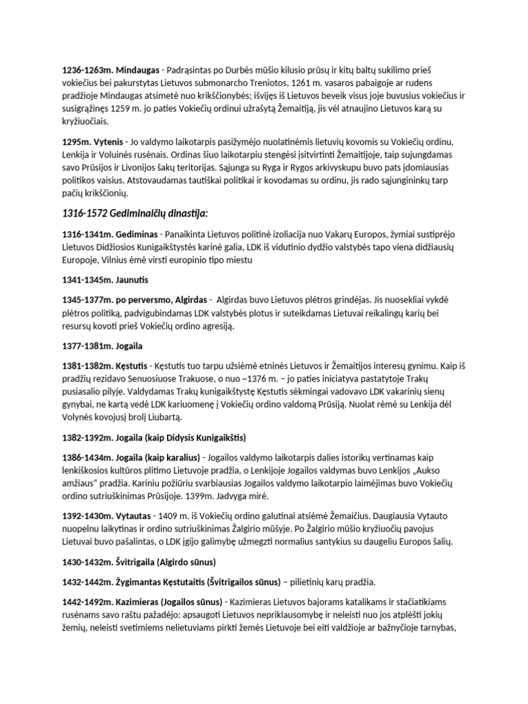 Lietuvos Istorija | PDF