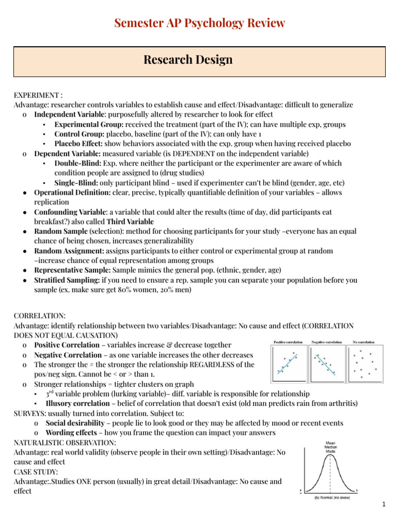 Semester AP Psych Cram Packet 2024 | PDF | Nervous System | Neuron