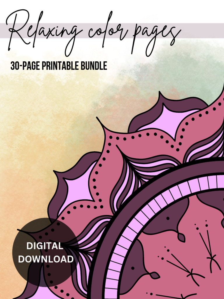 Zen Colour Relaxation Pages | PDF