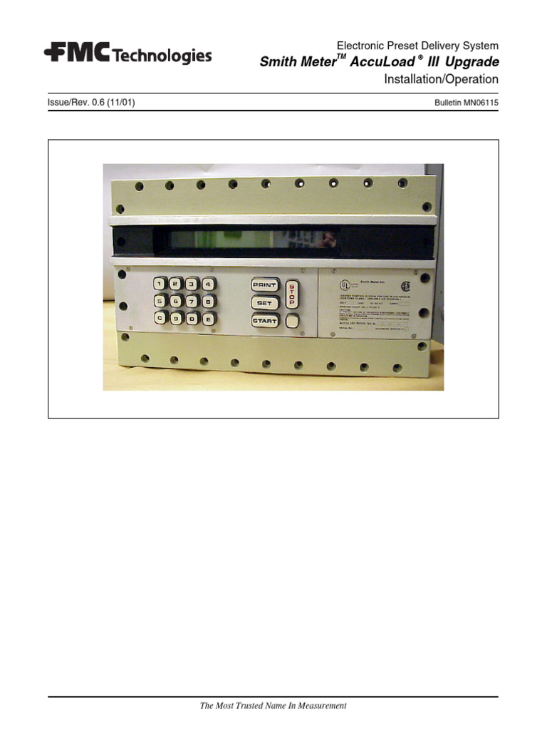 MN06115 Accuload I To Accuload III Upgrade Installation and Operation ...