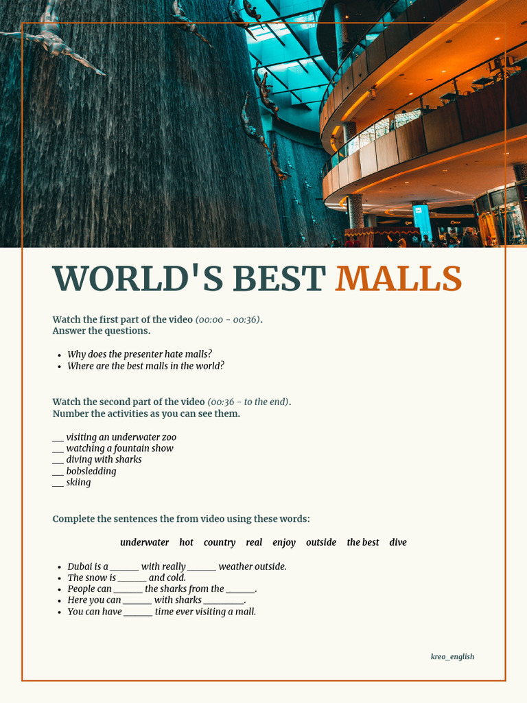 Exploring the World's Best Malls | PDF