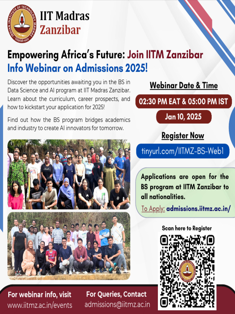 IIT Madras Zanzibar AI BS Program Webinar | PDF