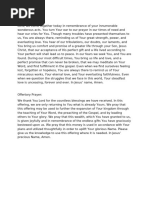Offertory Prayers | PDF | Grace In Christianity | Prayer