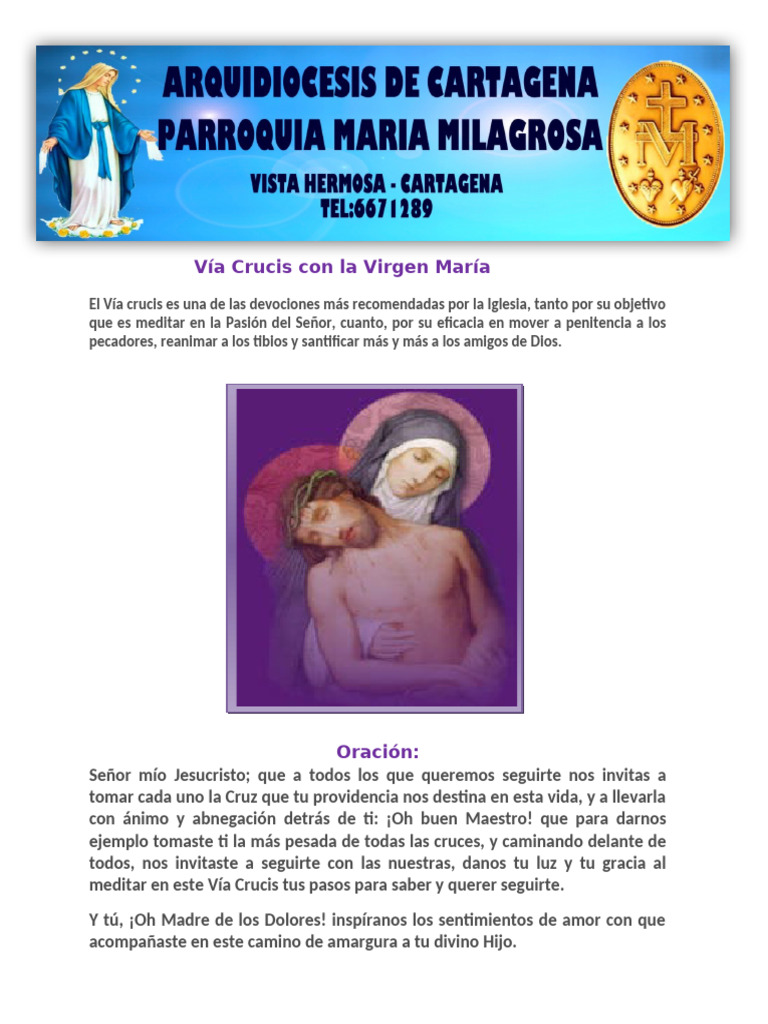 Vía Crucis: Reflexiones con María | PDF | María, madre de Jesús ...