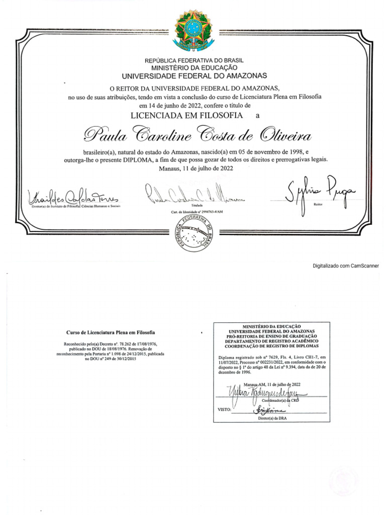 Certificado Ufam | PDF