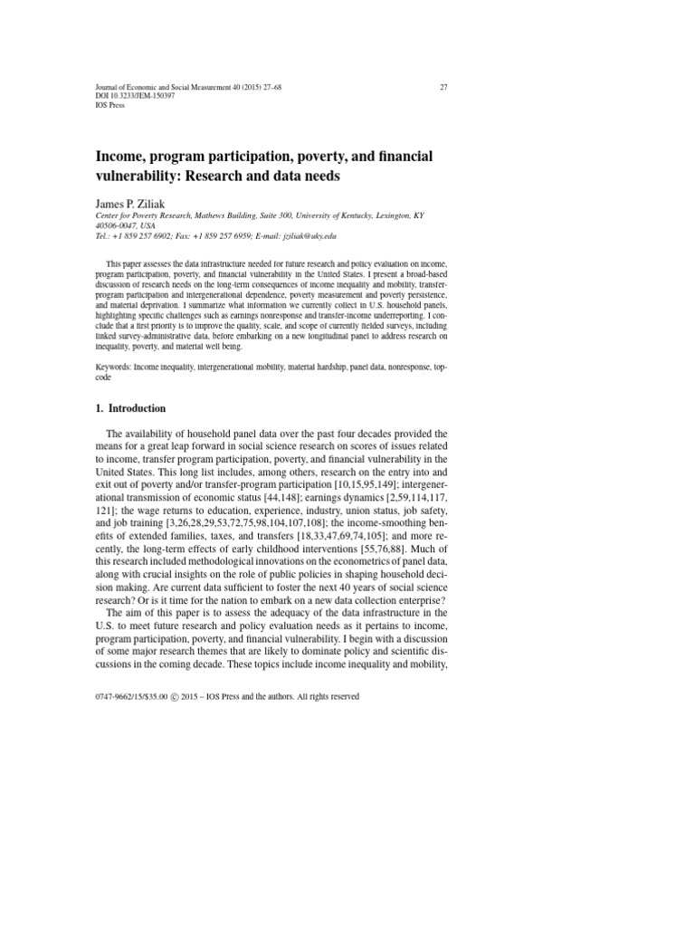 Assessing Data Needs for Poverty Research | PDF | Food Security | Poverty