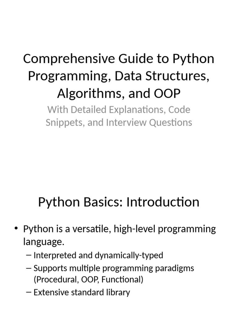 Detailed Python Concepts Presentation Pdf Object Oriented Programming Method Computer