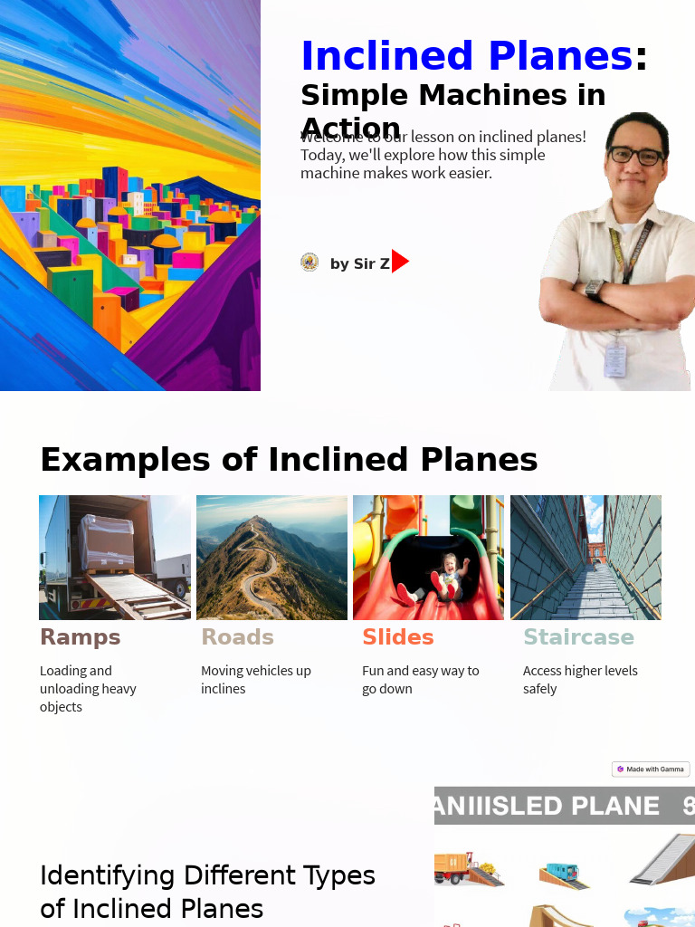 Inclined Planes: Simple Machines Explained | PDF | Machines ...