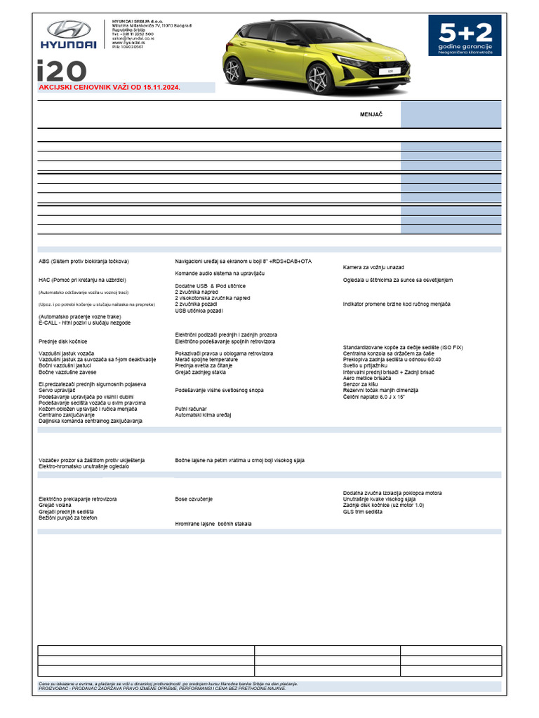 akcija_cenovnik_i20_2024-11-01-v2 | PDF