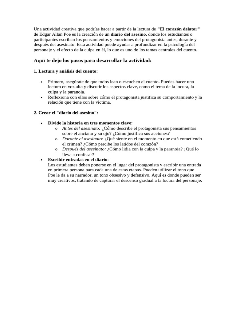 El Corazón Delator | PDF