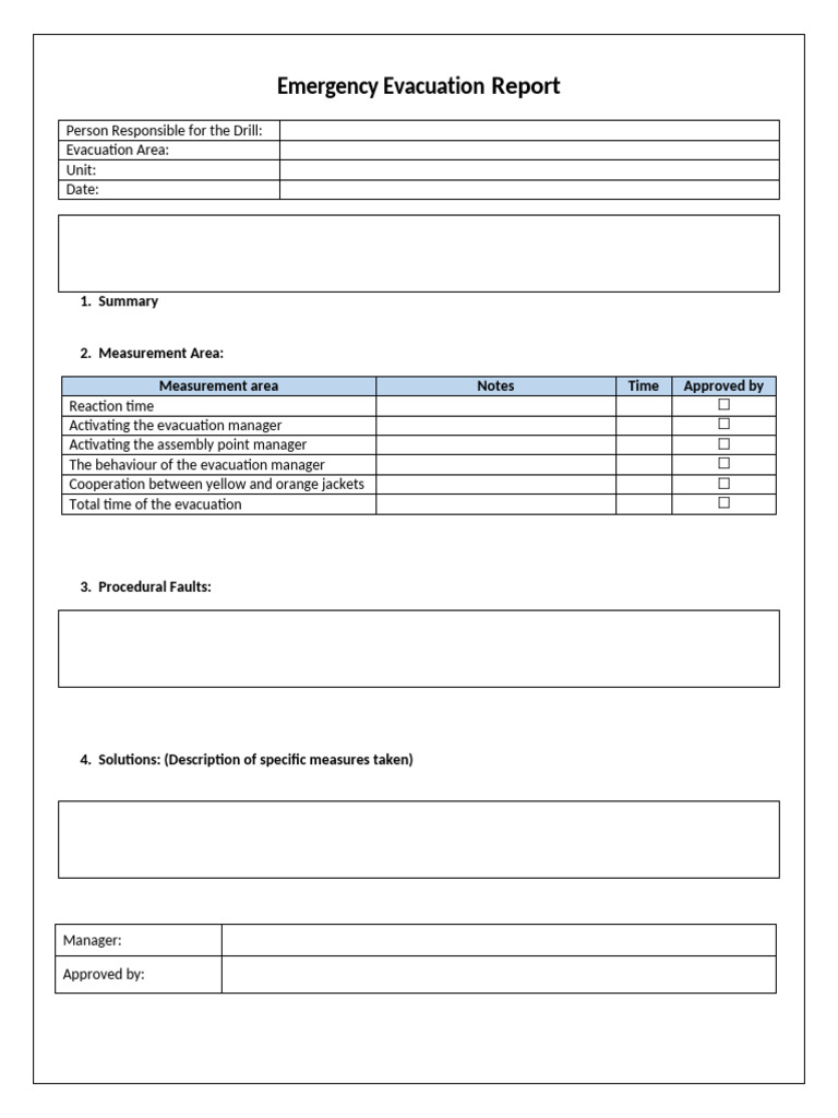Emergency Evacuation Report | PDF