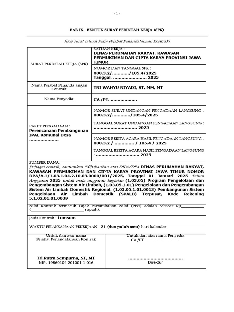 Rancangan Kontrak SSUK SSKK | PDF