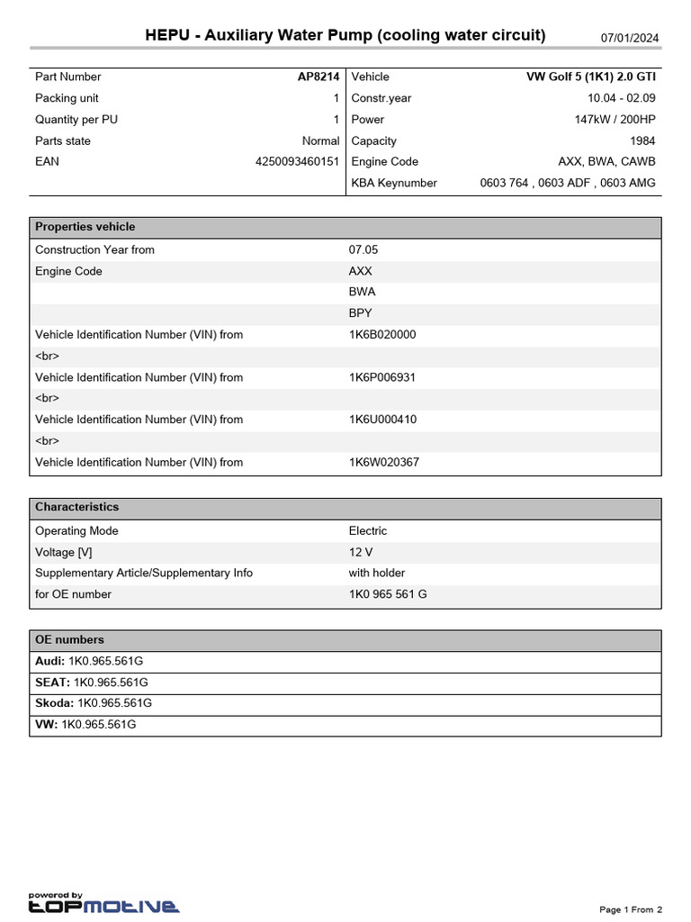 HEPU Pump DataSheet | PDF