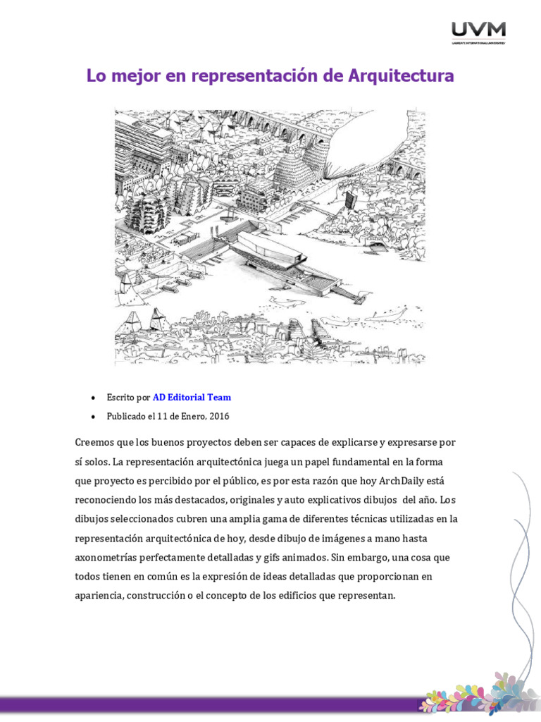 U5 - Lo Mejor en Representación de Arquitectura | PDF | Dibujo | Perspectiva (Gráfica)