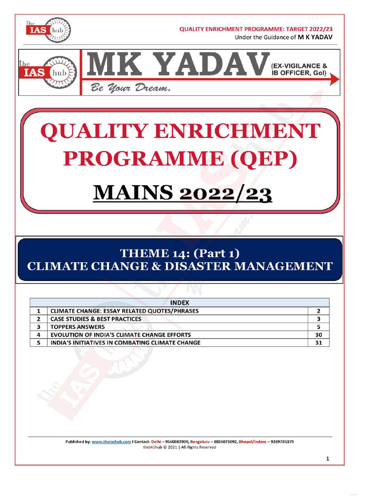 2023 Climate Change & Diaster Management - Compressed | PDF