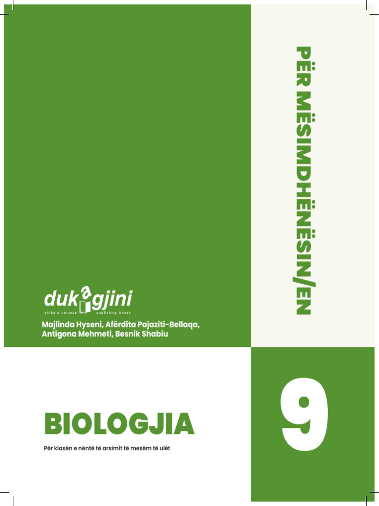 Biologjia 9 Libri I Mesimdhenesit 1 | PDF