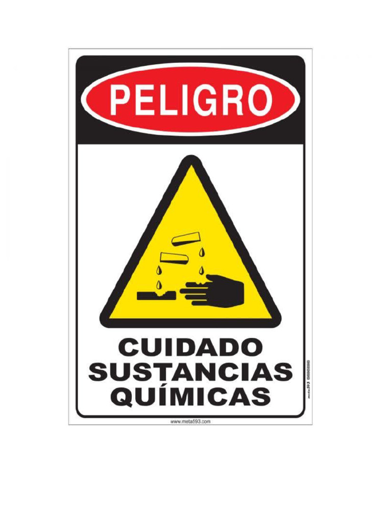 letrero peligro sustancias quimicas | PDF
