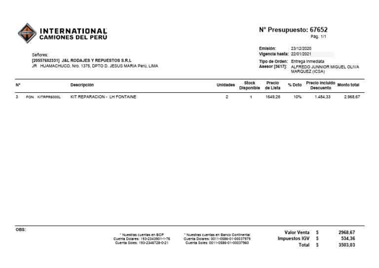 Cot 20067652 Jyl | PDF