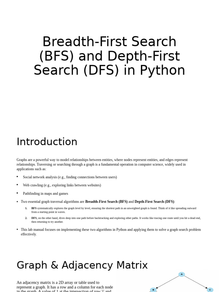 Breadth-First Search (BFS) and Depth-First Search | PDF | Graph Theory | Algorithms