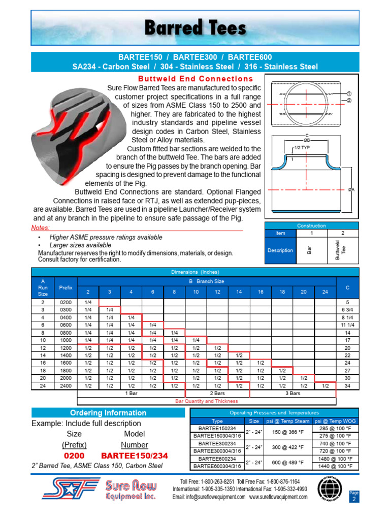 Barred Tee Specifications Overview | PDF | Steel | Metals
