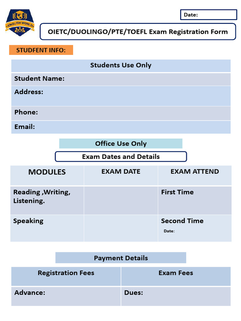 OIETC Exam Registration & Fees 2025 | PDF