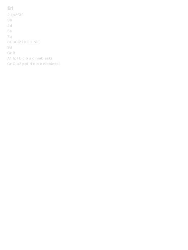 2 1P2F3F 3B 4D 5A 7B 8cucl2 I Koh Nie 9D GRB A1 FPF B C B A C Niebieski GR C B2 PPF D D B C ...