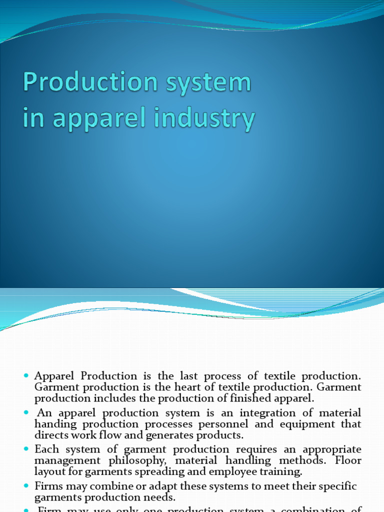 Production System | PDF | Clothing | Sewing