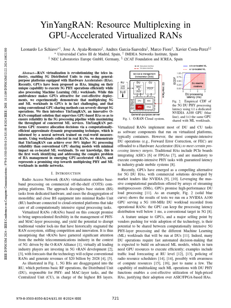 GPU Resource Management for 5G vRANs | PDF | Graphics Processing Unit | Low Density Parity Check ...