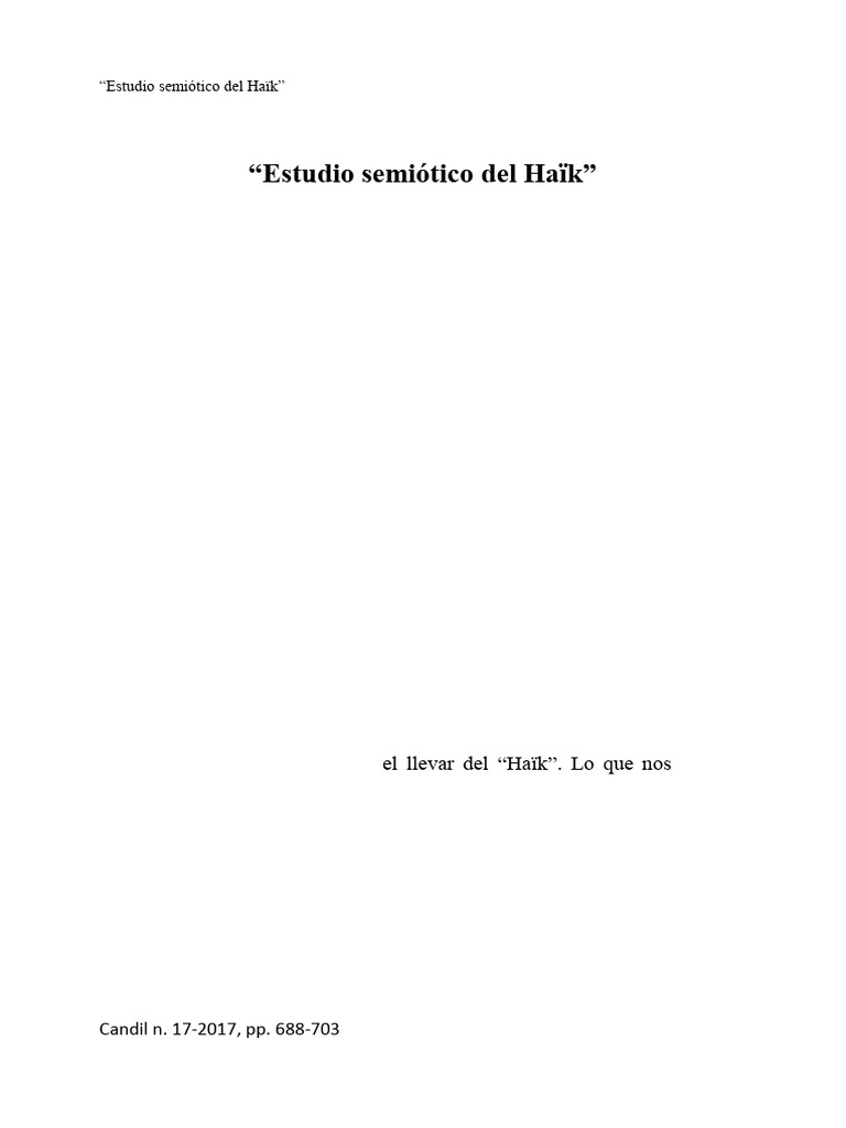Estudio Semiótico del Haik | PDF | Semiótica | Lingüística