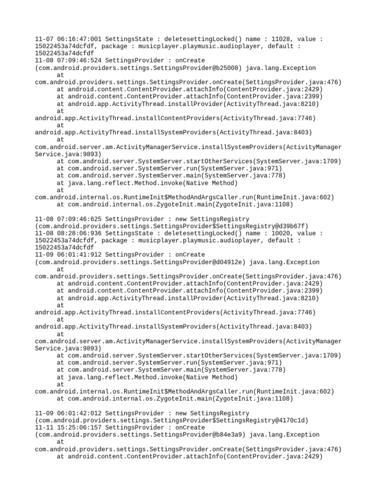 Settings Provider Pdf Java Programming Language Operating