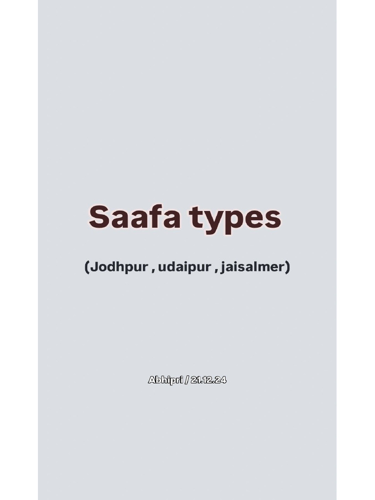 Saafa | PDF