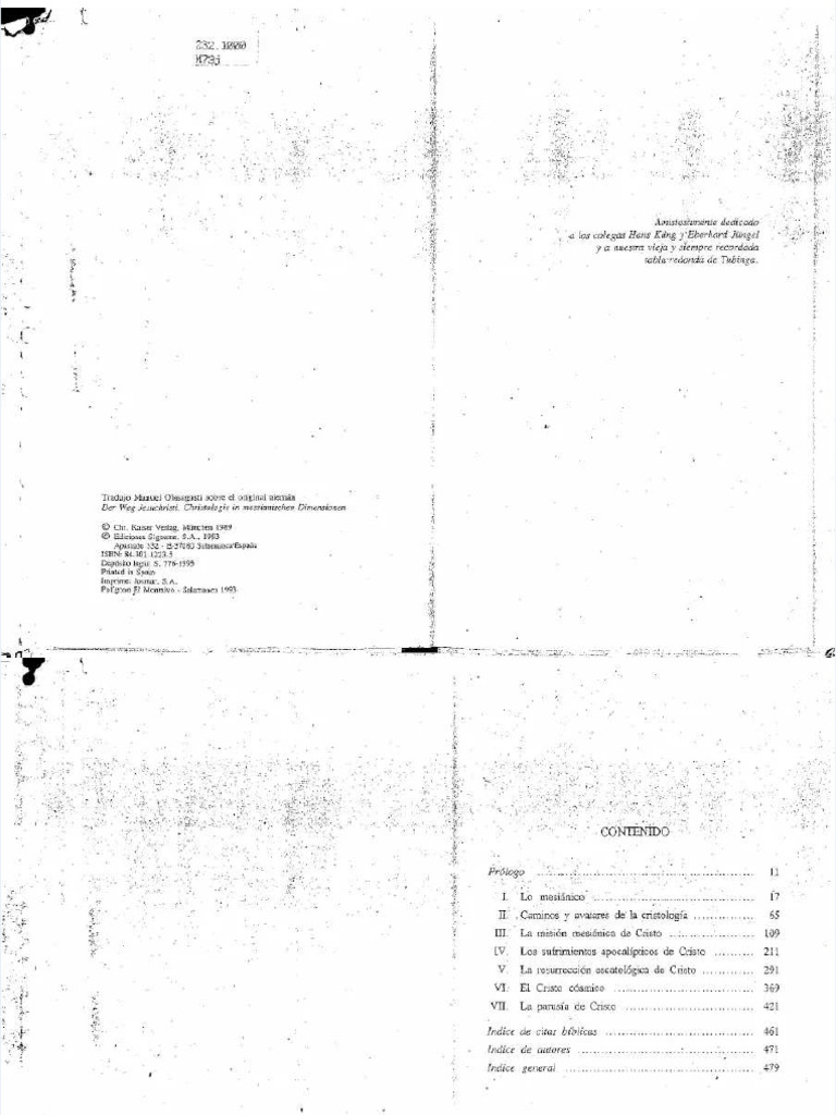 1989 - MOLTMANN J. - El Camino de Jesucristo. Cristología en ...