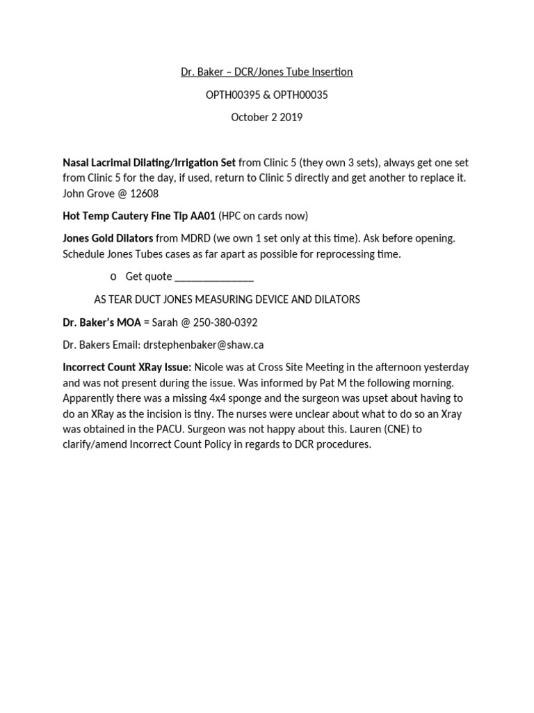 DCR Jones Tube Insertion Guidelines | PDF