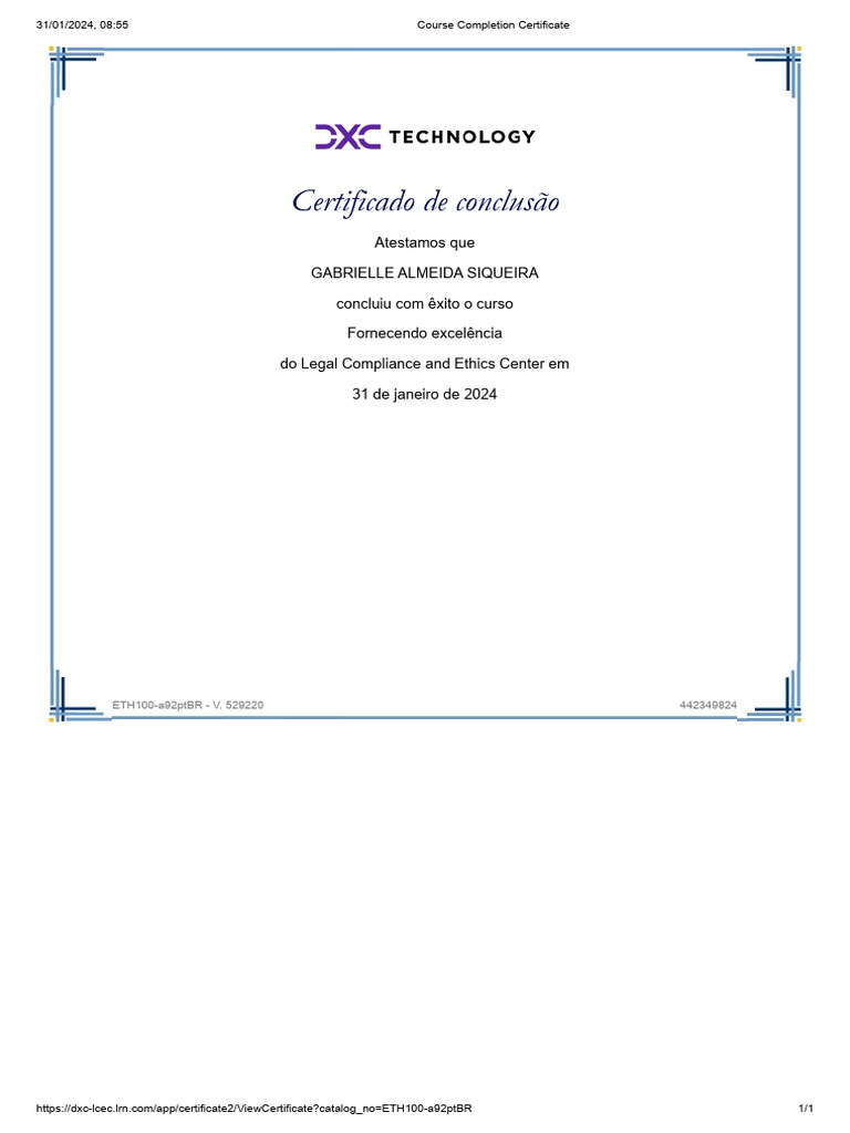 Course Completion Certificate | PDF